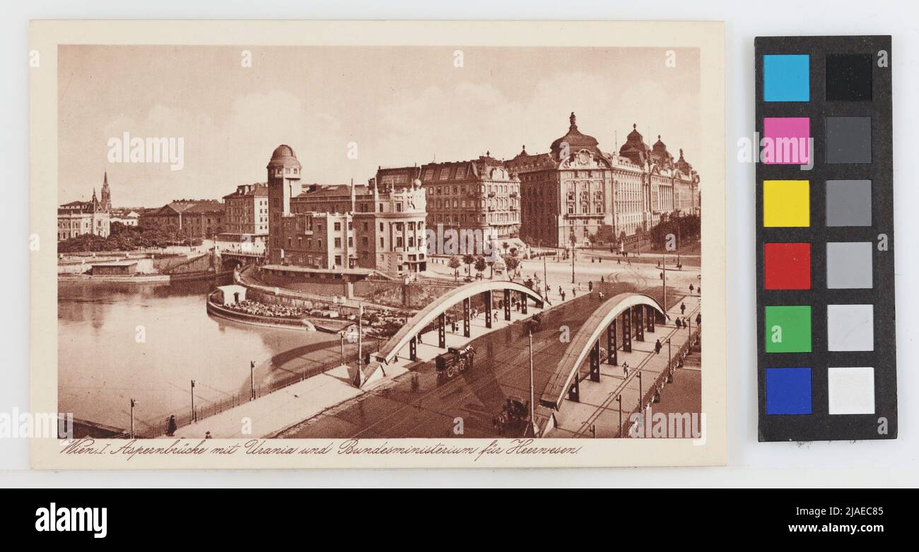 Vienna I. Aspernbrücke with Urania and Federal Ministry of Armedia ...