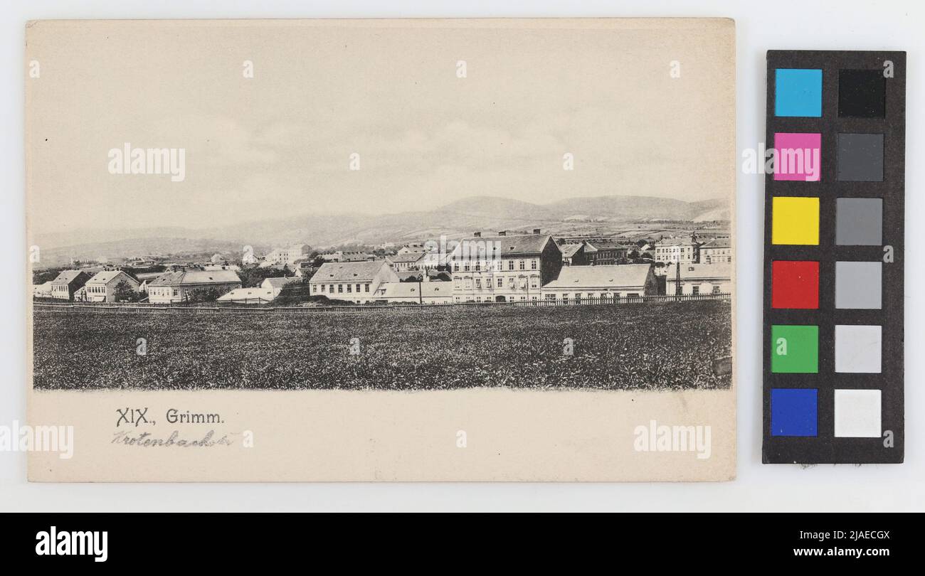 19., Krottenbachstraße - with panorama von Krimm/Grimm, postcard ...