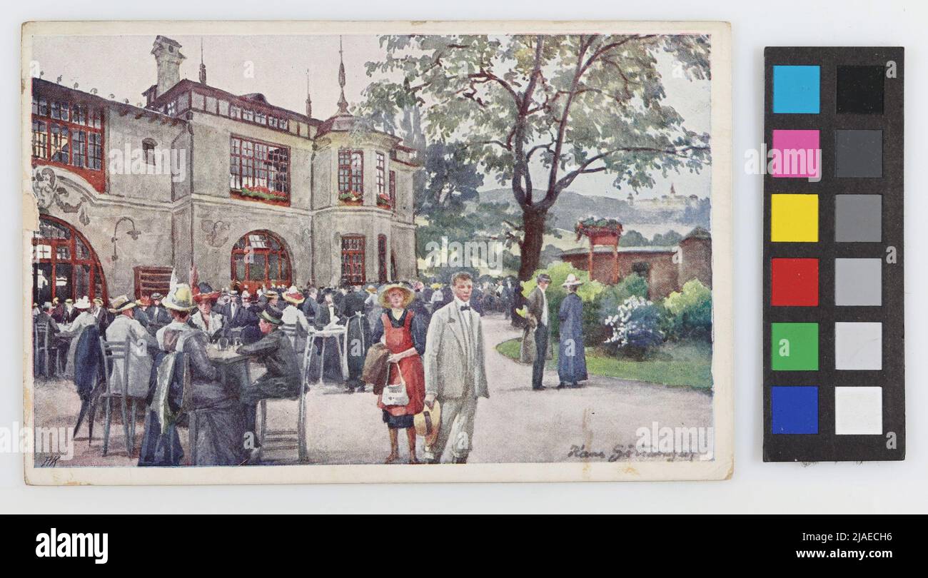 19., Krapfenwaldl - Volksrestaurant, postcard. Brothers Kohn KG (B. K ...