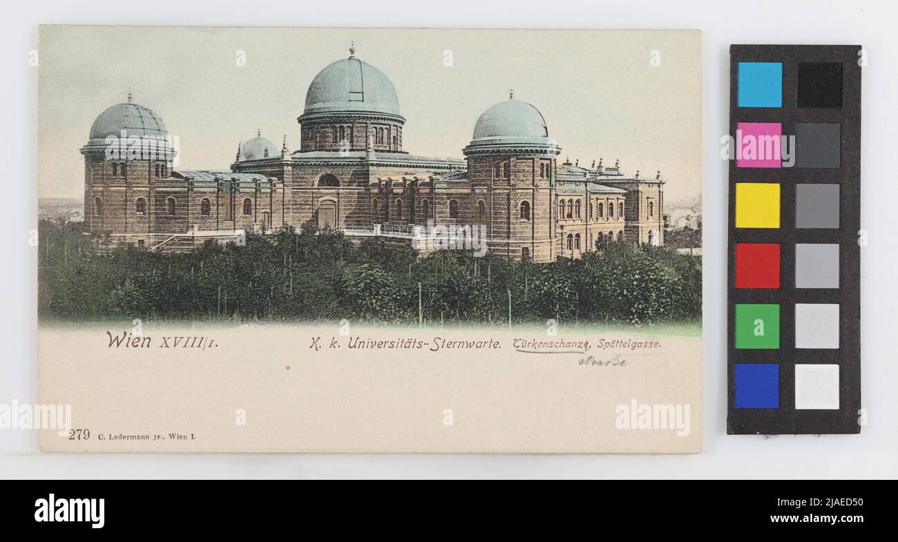 18., Sternwartestrasse - University Observatory, postcard. Carl (Karl ...