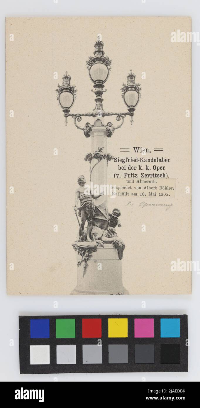 1st, opera ring 2 - State Opera - Siegfried -Kandelaber, postcard ...