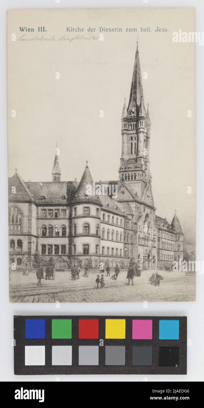 3rd, Landstraßer Hauptstraße 137-Herz-Jesu Church, postcard. Brothers ...