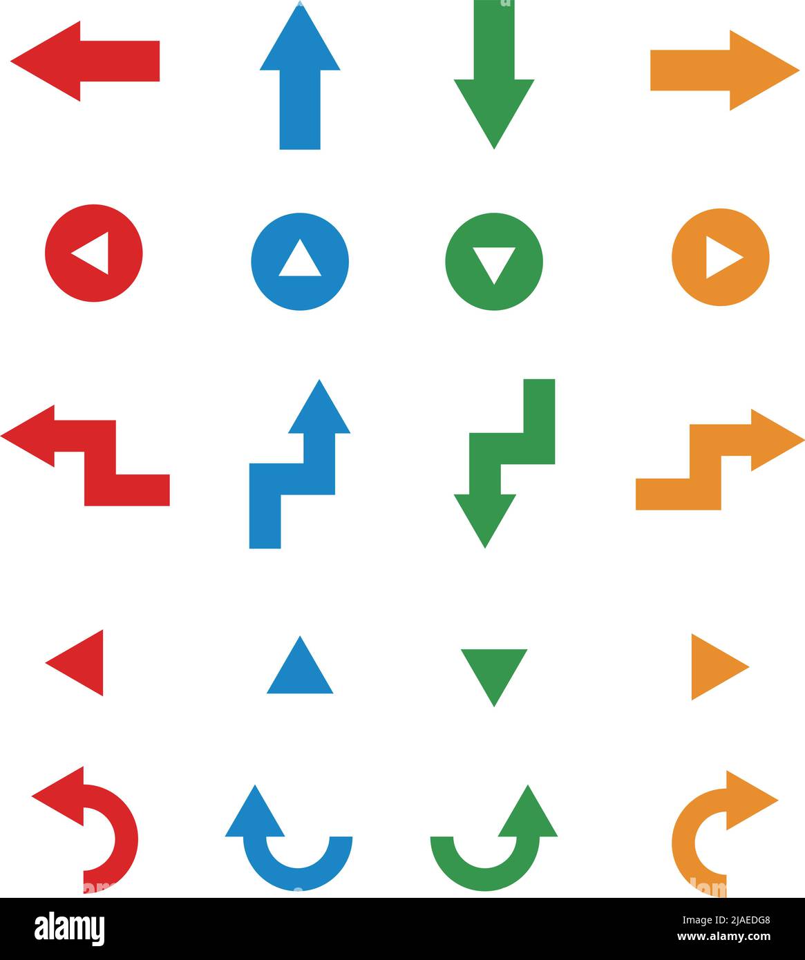 Arrow icon set for direction. Editable vector Stock Vector Image & Art ...