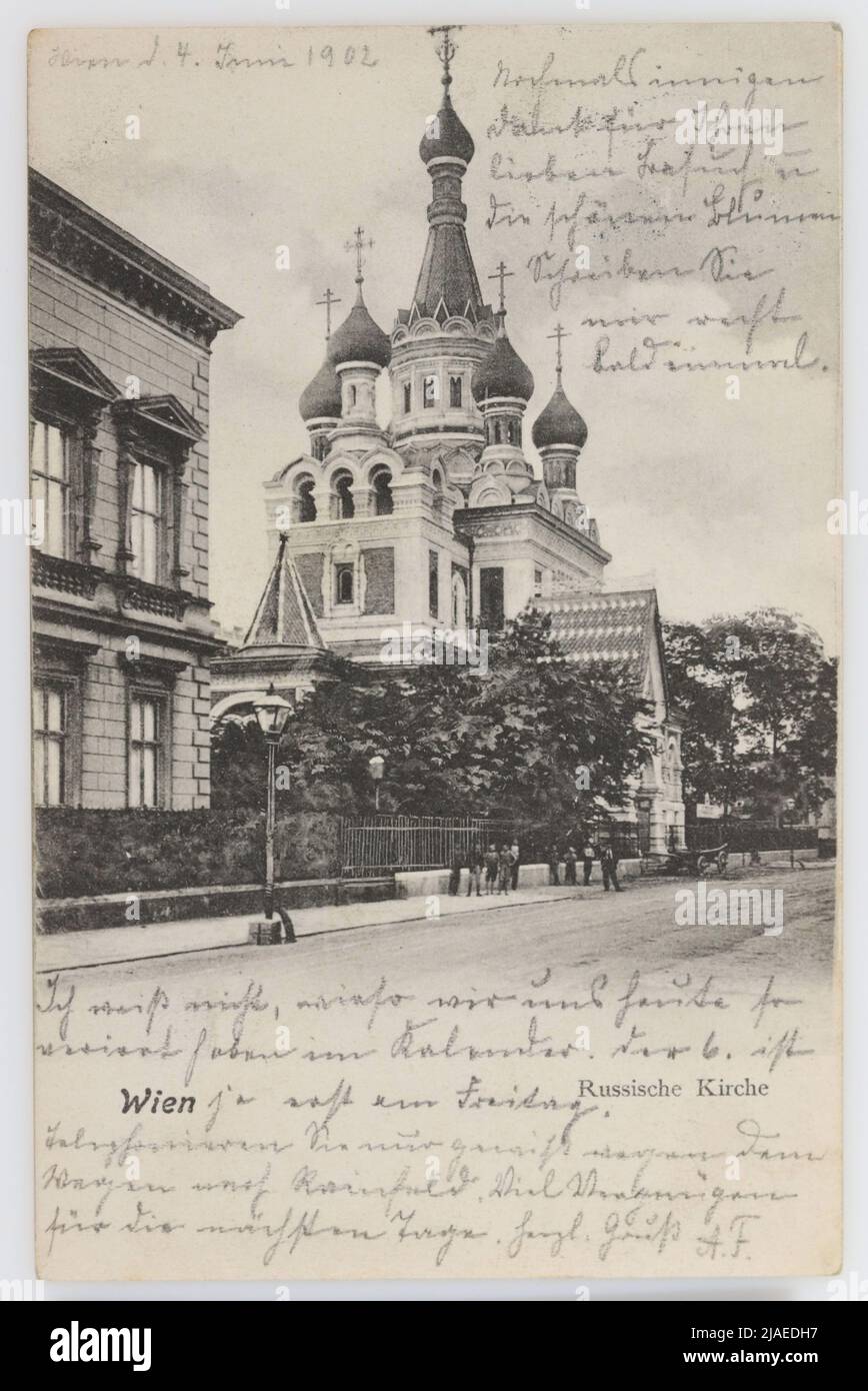 Vienna Russian Church. Brothers Kohn KG (B. K. W. I.), producer Stock ...