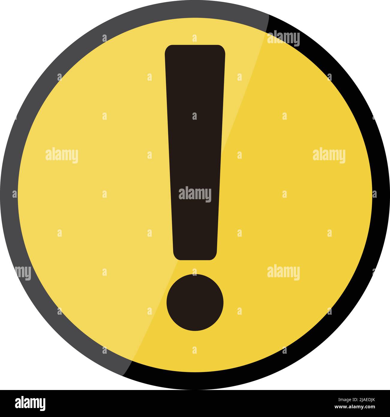Caution mark. Vector icon for warnings and regulations. Color yellow ...