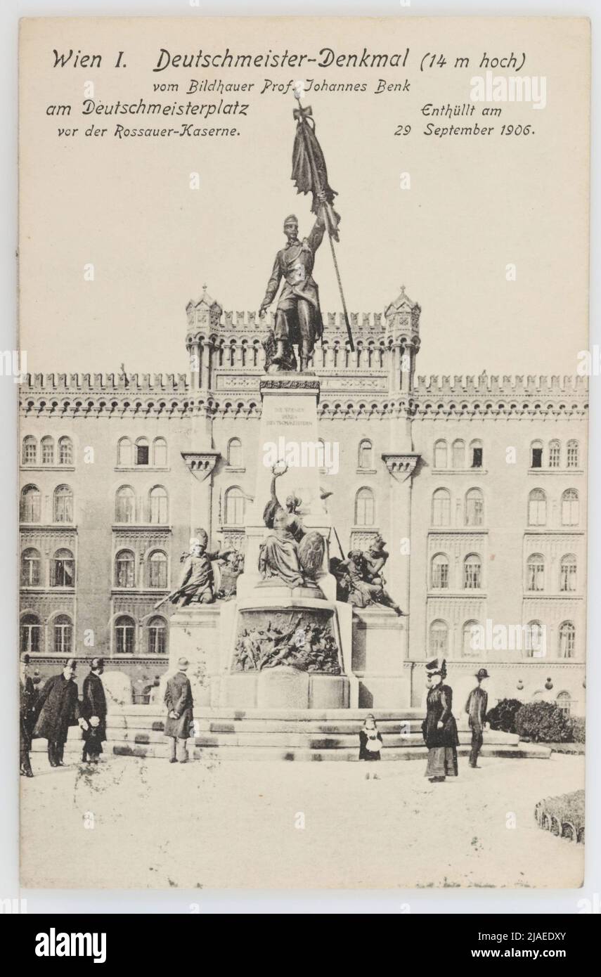9., 1st, Deutschmeisterplatz - German master monument, view of Roßauer ...