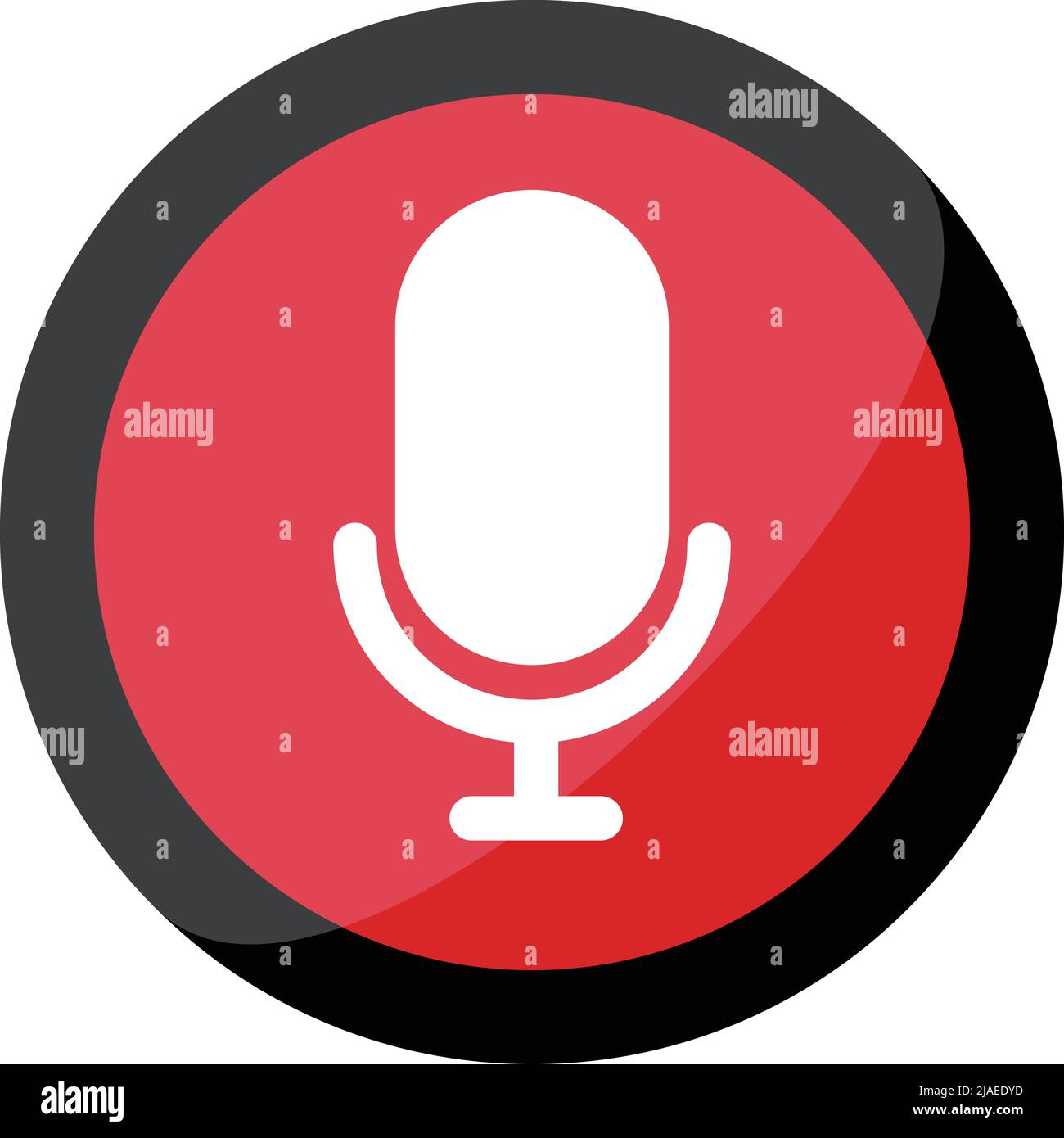 Record button. Red simple vector. Editable vector Stock Vector Image ...