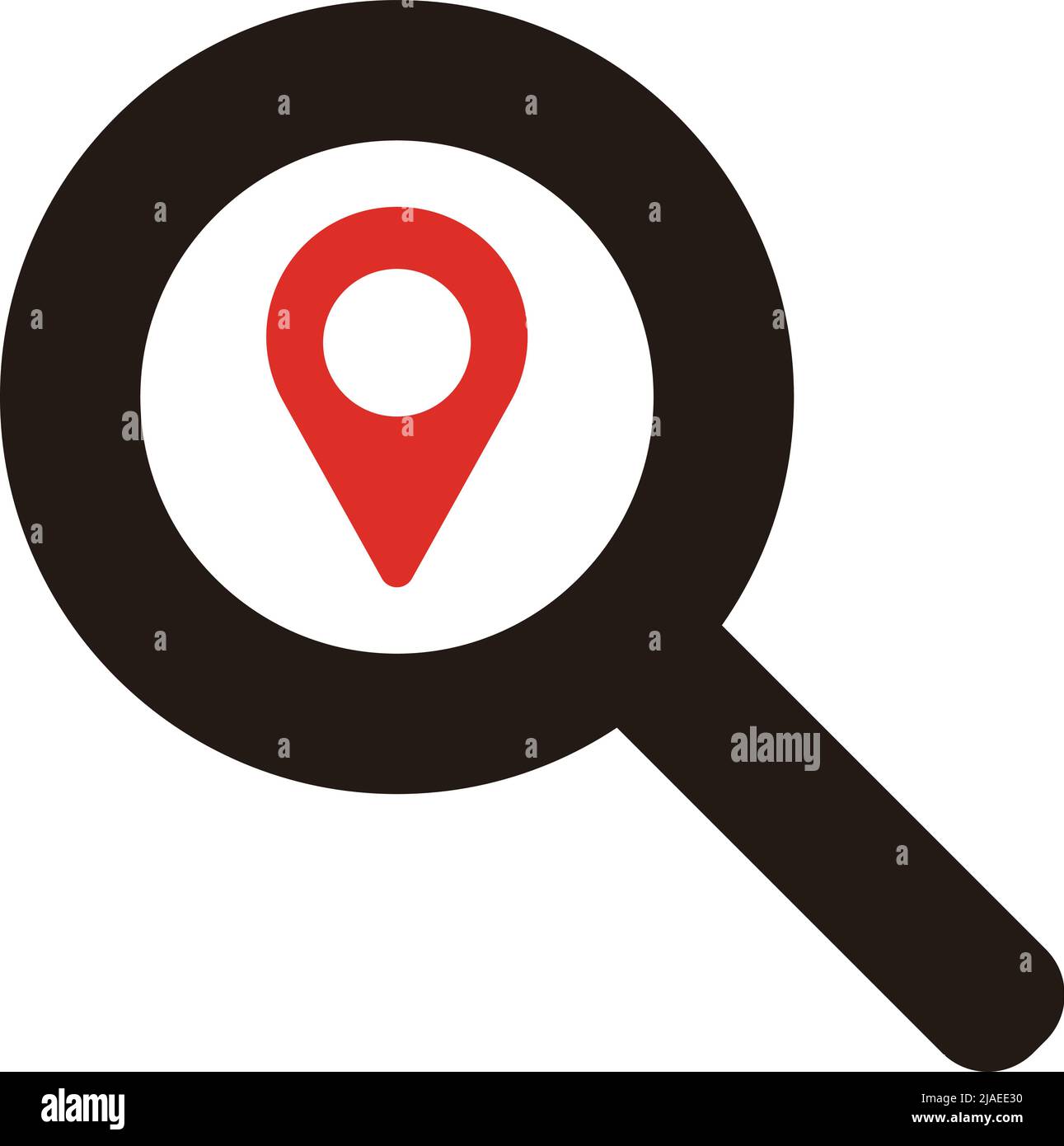 Map pin and magnifying glass icon. Editable vector Stock Vector Image ... Map pin and magnifying glass icon. Editable vector Stock Vector Image ...