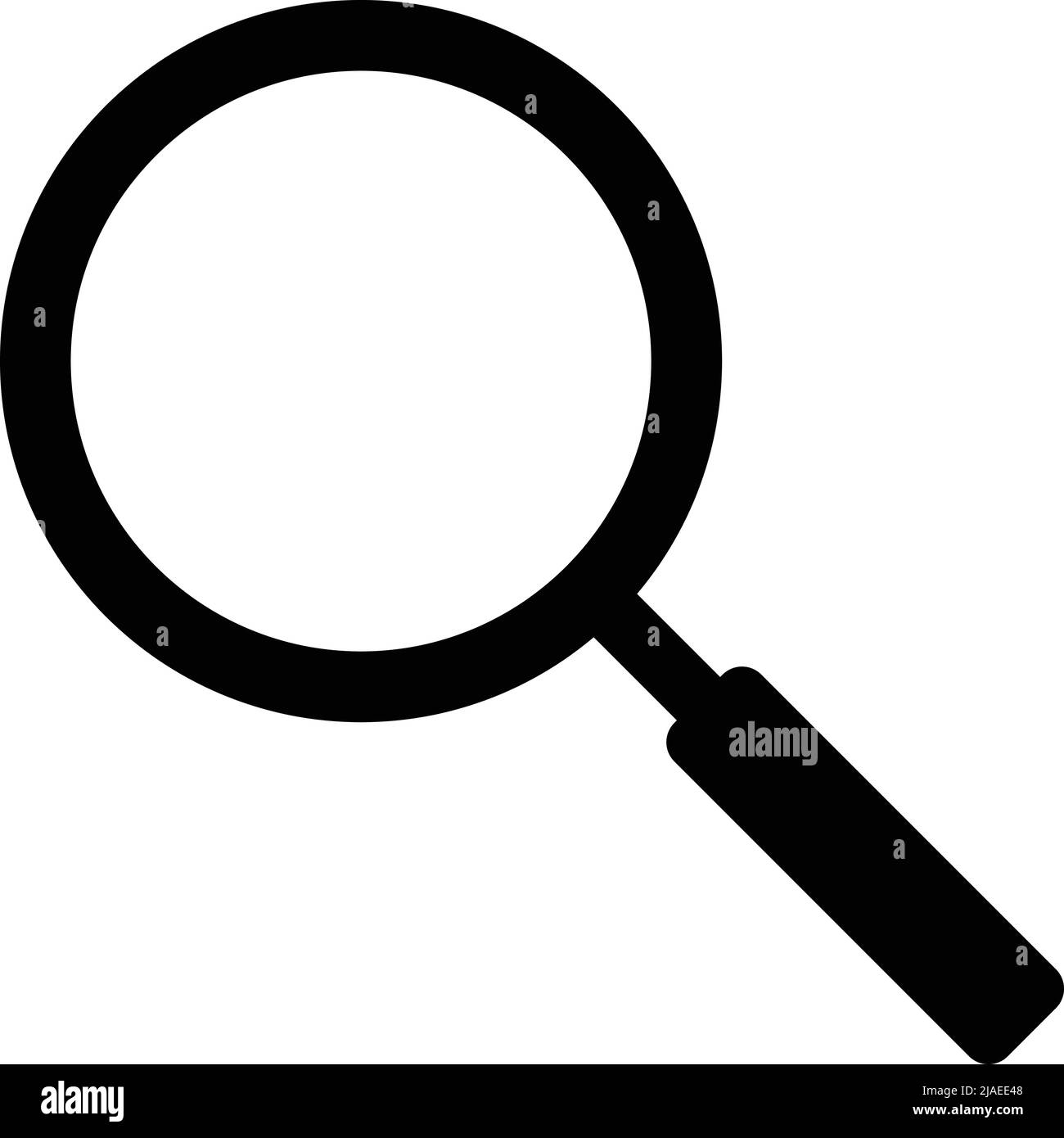 Illustration of a simple magnifying glass icon. Editable vector Stock ...