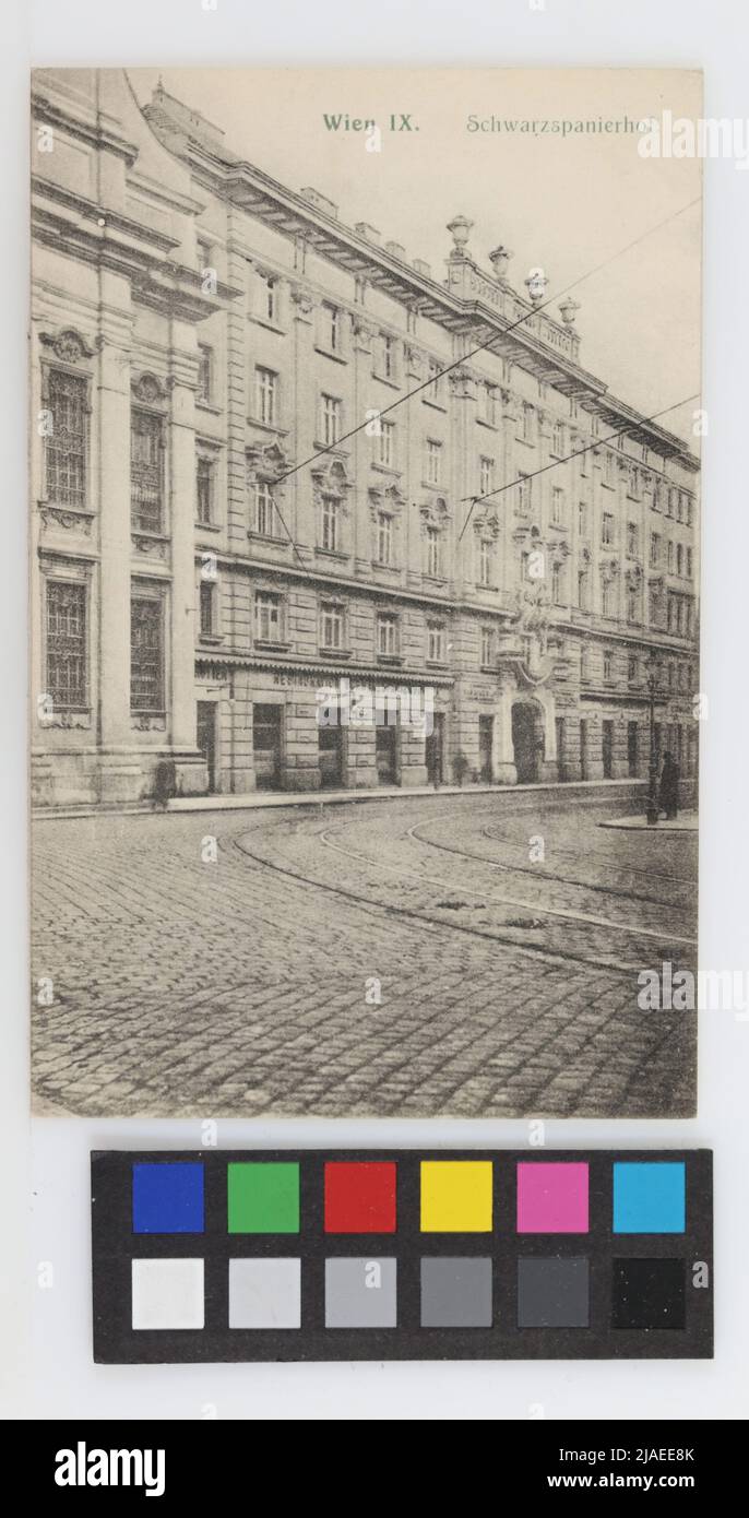 9., Schwarzspanierstraße 15 - Black Spanierhof, postcard. Brothers Kohn ...