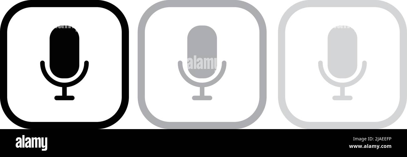 Microphone icon with multiple color tones. vector. Editable vector ...