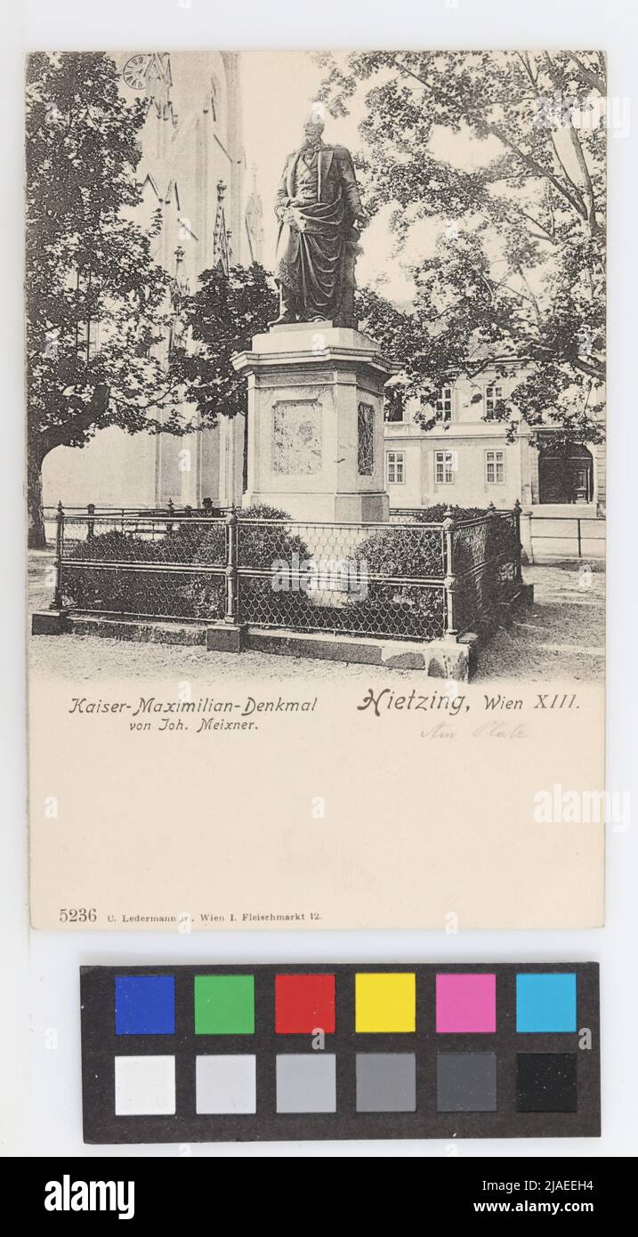 13., on the square-Kaiser-Max monument, postcard. Carl (Karl) Ledermann ...