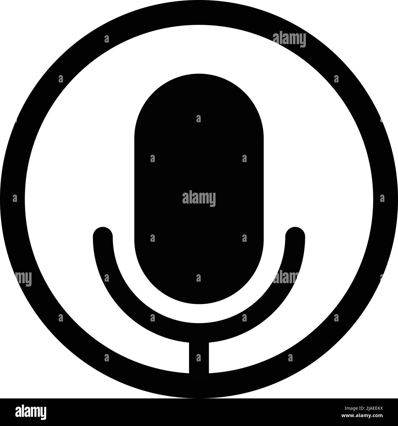 Circle microphone icon Stock Vector Image & Art - Alamy