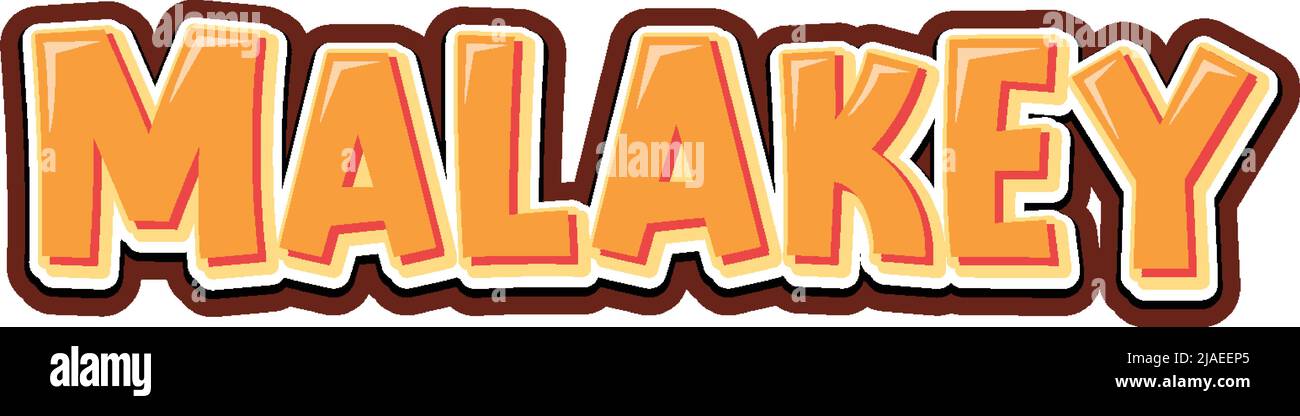Malakey isolated word text illustration Stock Vector Image & Art - Alamy