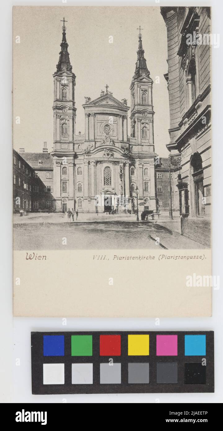 8., Jodok-Fink-Platz-Piaristen parish church to Maria Treu, postcard ...
