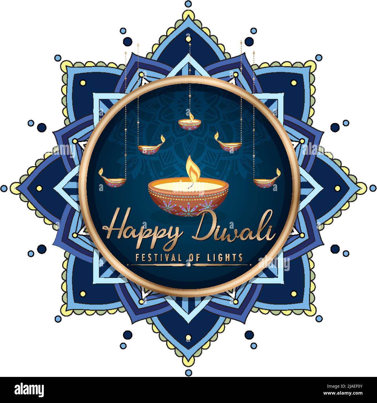 Happy Diwali festival of lights poster illustration Stock Vector Image ...