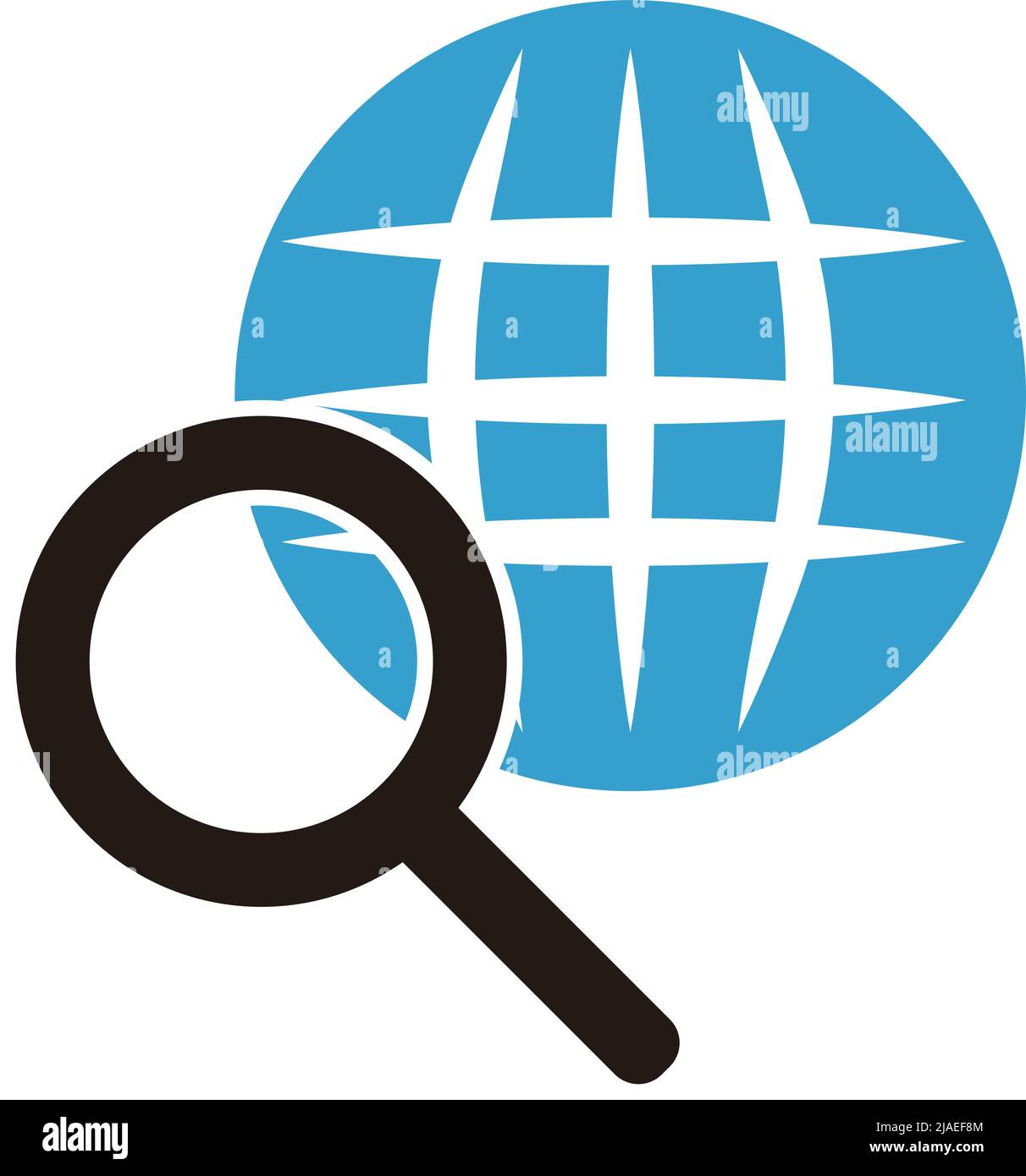 Browser and magnifying glass. Editable vector Stock Vector Image & Art ...