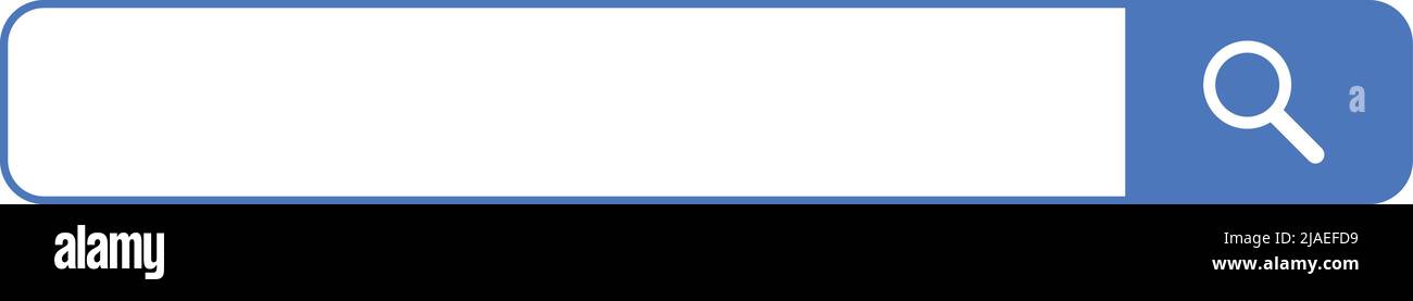 Magnifying glass and blue search box. Editable vector Stock Vector ...