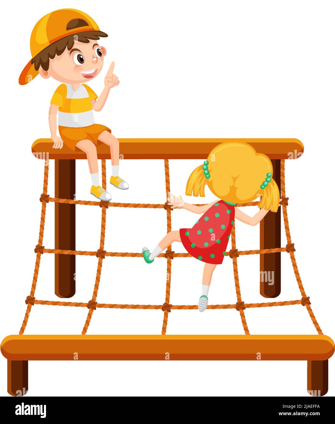 Rope climbing learning Stock Vector Images - Alamy