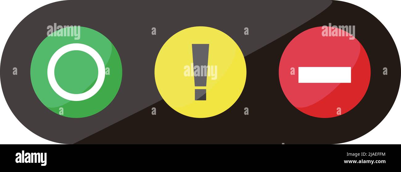 Signals and symbols for each color. Editable vector Stock Vector Image ...