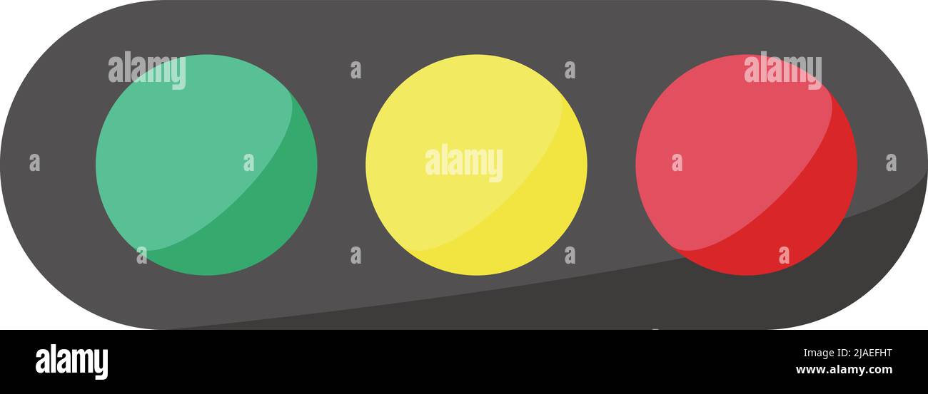 traffic light. Vector illustration of a blue signal. Transportation ...
