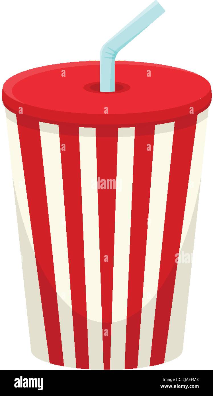 Fast food paper cup on white background illustration Stock Vector Image ...