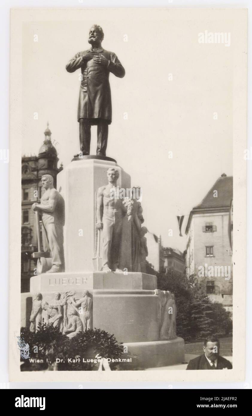 Vienna I., Dr. Karl Lueger monument. Brothers Kohn KG (B. K. W. I ...