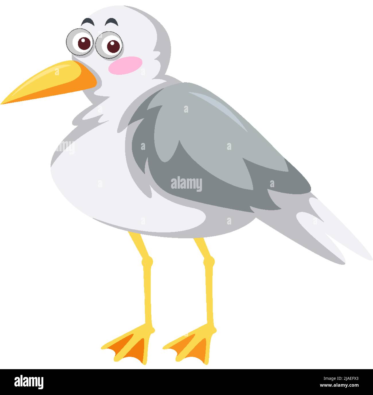 Seagull bird in cartoon style illustration Stock Vector Image & Art - Alamy