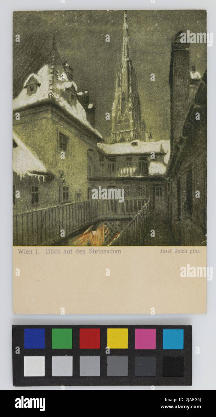 Vienna I. View of the St. Stephen's Cathedral. Brothers Kohn KG (B. K ...