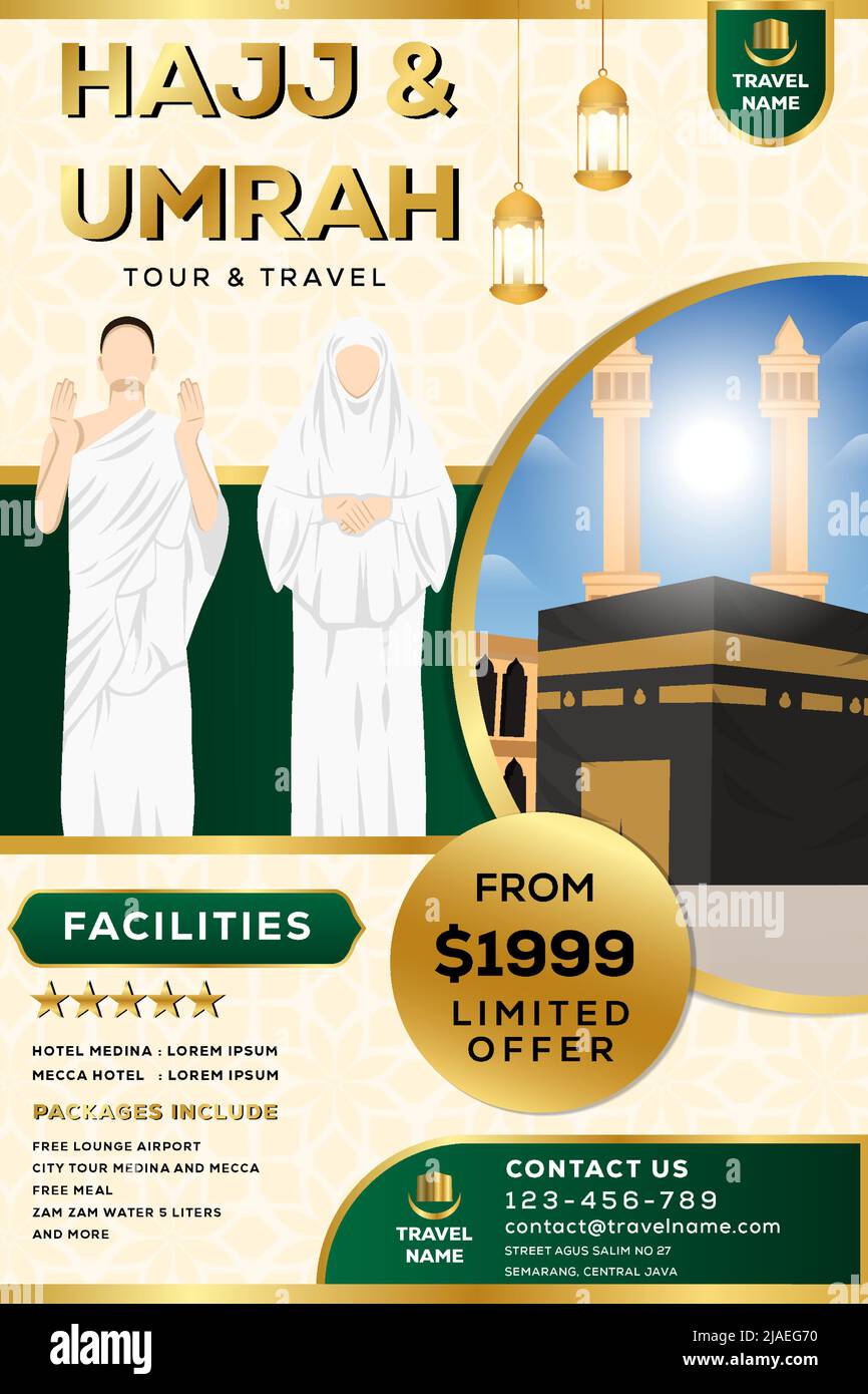 Hajj umrah travel vector vectors hi-res stock photography and images ...
