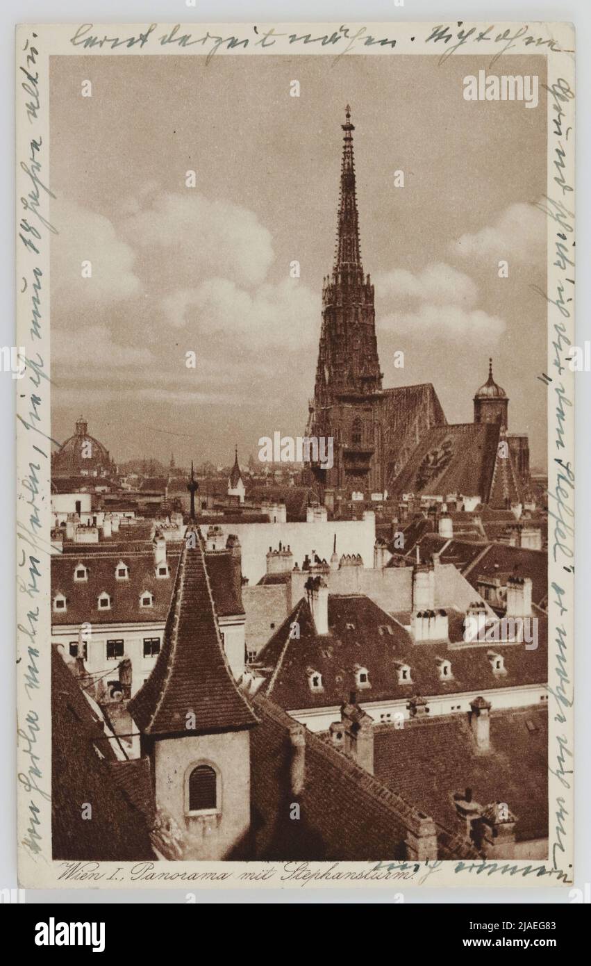 Vienna I., Panorama with Stephansturm .. "Kartographer" Vienna ...