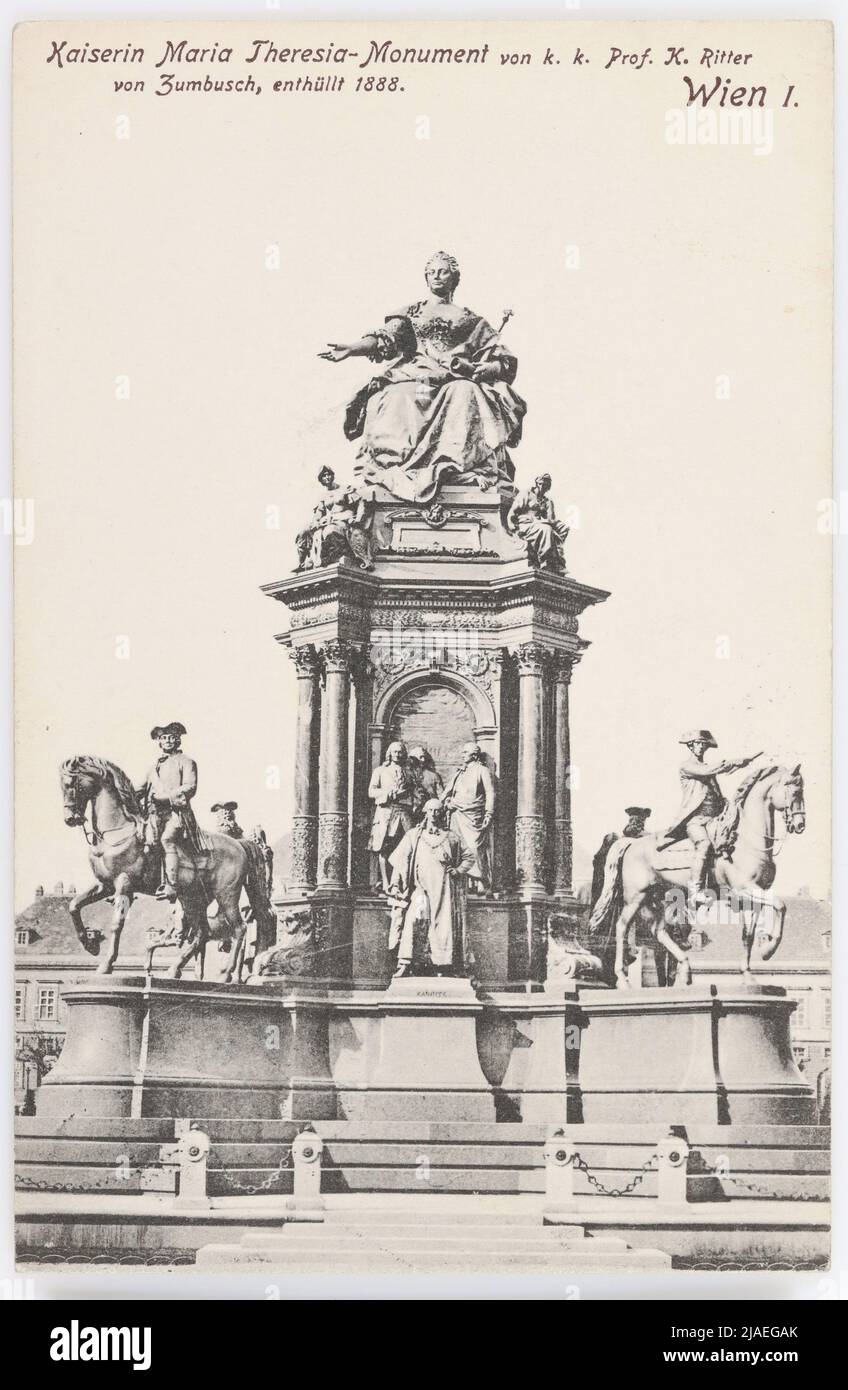 Empress Maria Theresia monument from K.K. Prof. K. Ritter/von Zumbusch ...