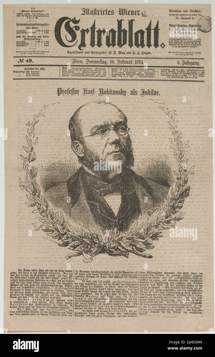 Professor Karl Rokitansky as an jubilee Stock Photo - Alamy