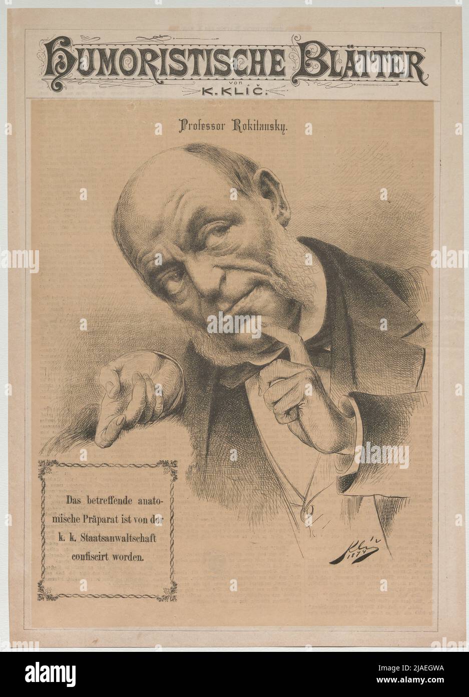 Professor Rokitansky. ". Karl Freiherr von Rokitansky, Anatom (title ...