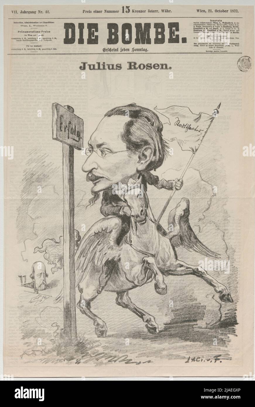 Julius Rosen. ". The comedy poet Julius Rosen puts the flag of the city ...