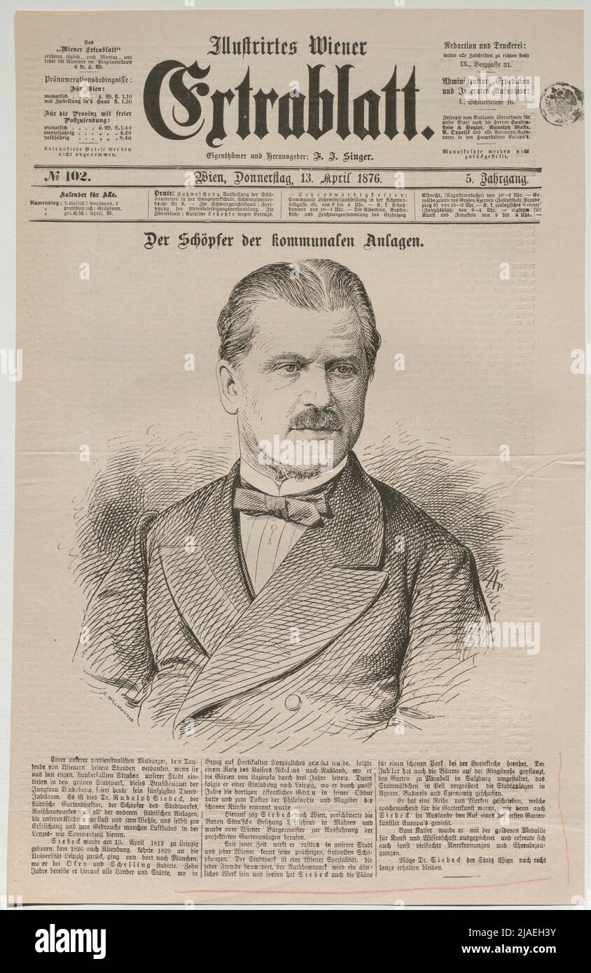 The creator of the municipal facilities. ". Rudolph Siebeck, German ...