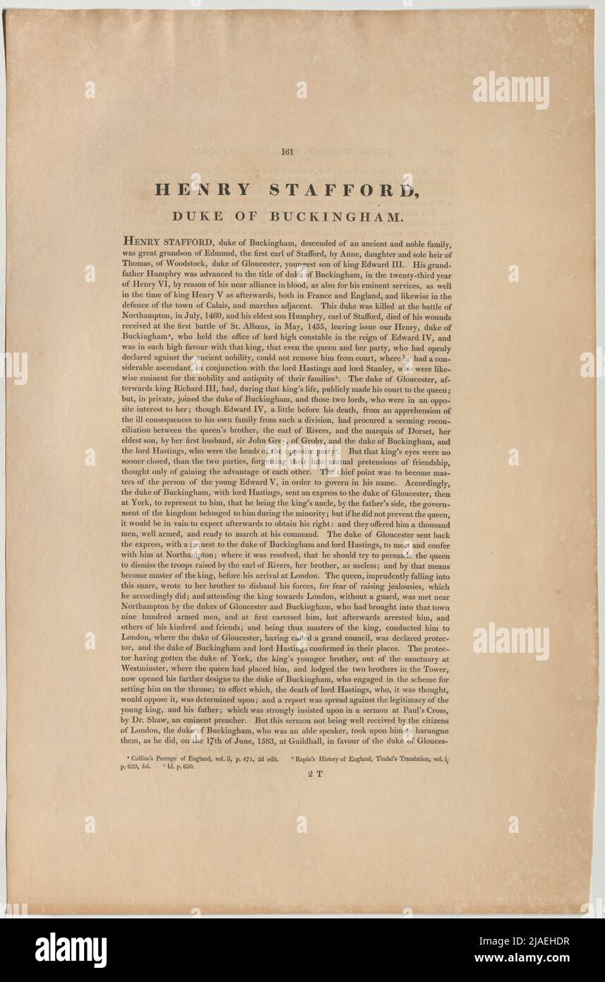 HENRY STAFFORD, DUKE OF BUCKINGHAM.". Biografie von Henry Stafford, 2 ...