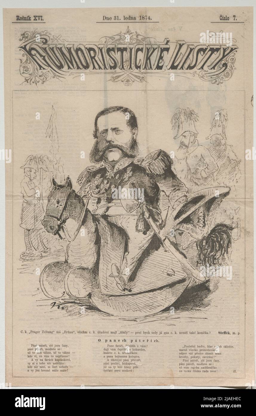 Steffek, m. P. ". Mr. Steffek in uniform on the rocking horse ...