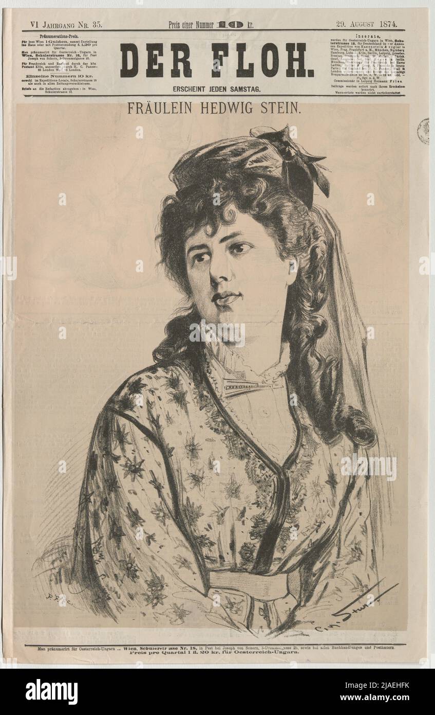 Miss Hedwig Stein. ". Hedwig Stein, actress (title page of" Der Floh "). Carl von Stub (1840 ...