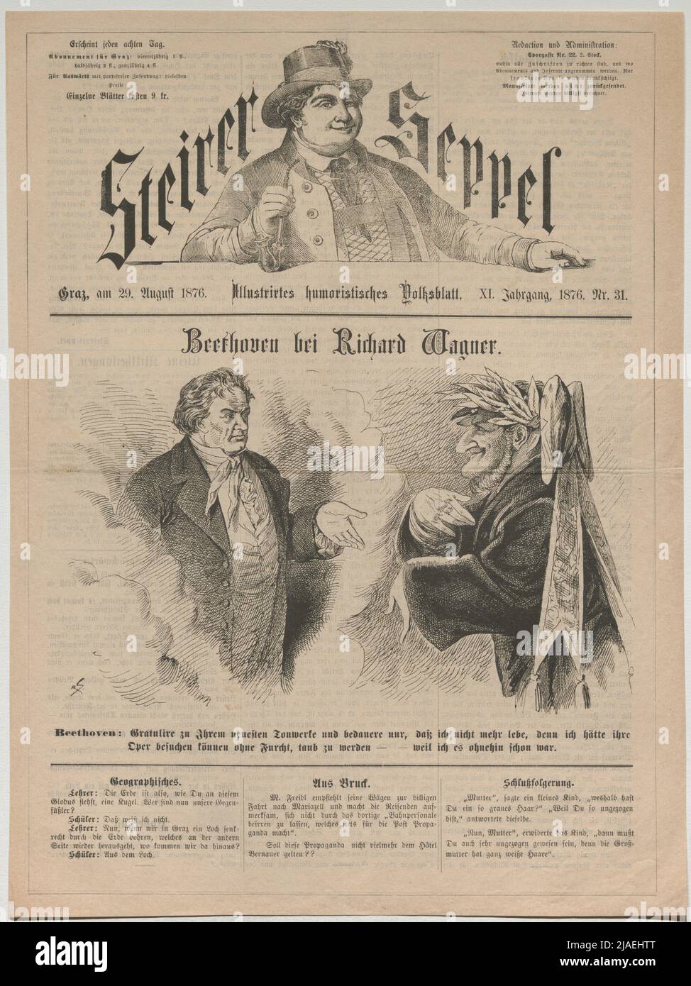 Beethoven with Richard Wagner. ". Ludwig van Beethoven visits Richard ...