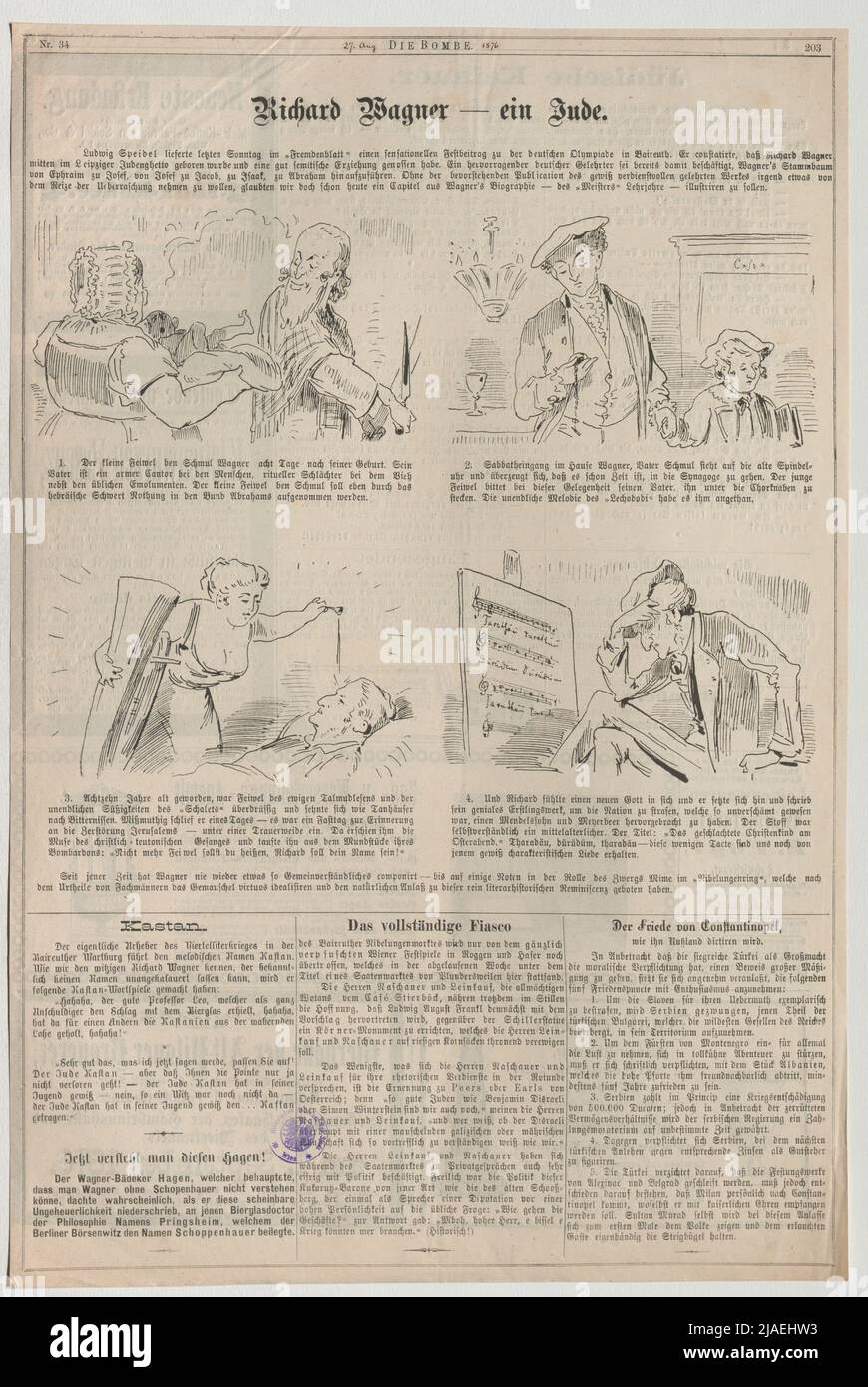 Richard Wagner - A Jew. ". Richard Wagner, a life as a Jew (cartoon ...