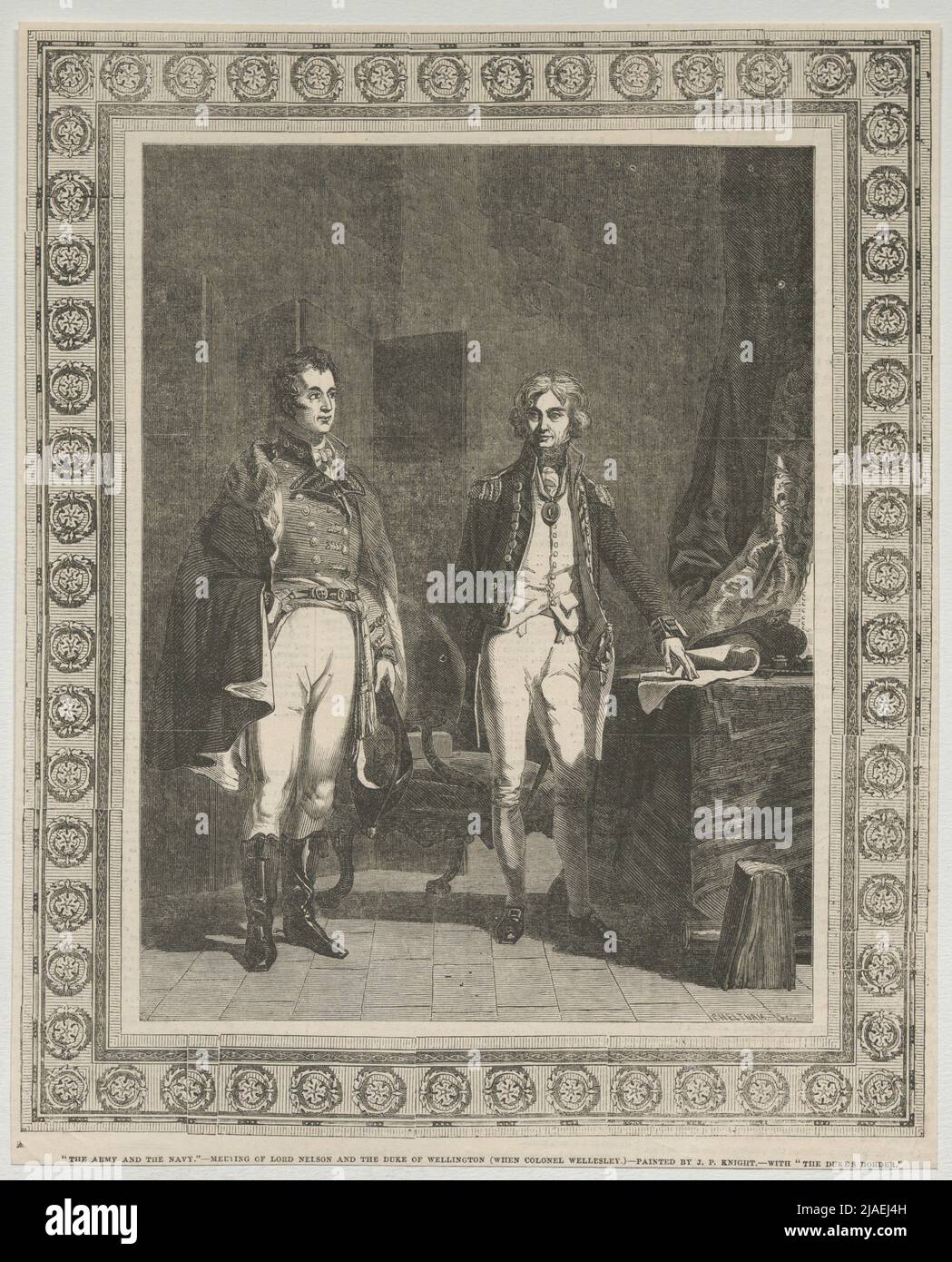 "THE ARMY AND THE NAVY." - MEETING OF LORD NELSON AND THE DUKE OF ...