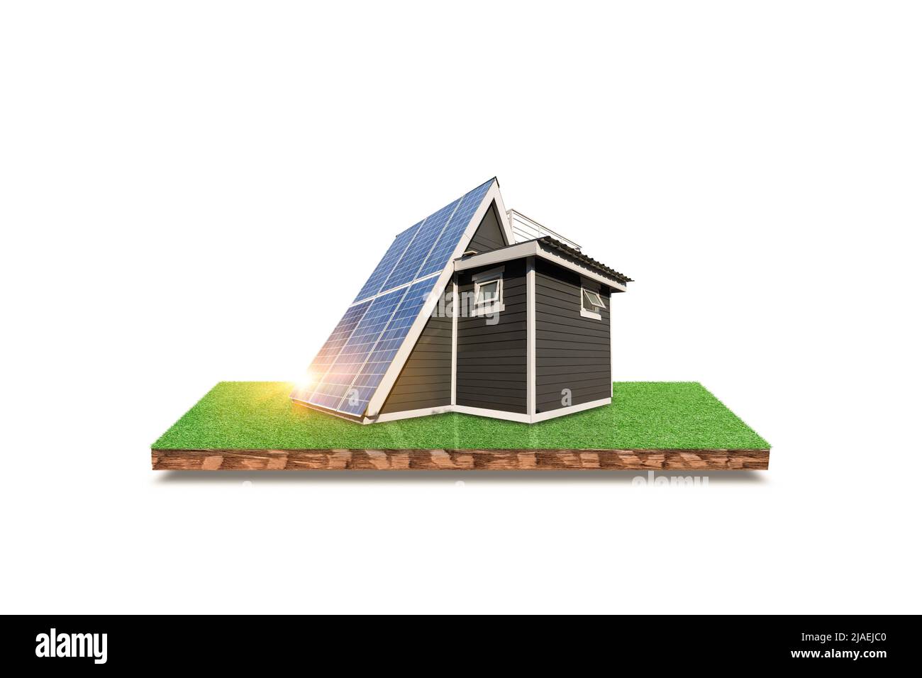 Solar panel island Cut Out Stock Images & Pictures - Alamy