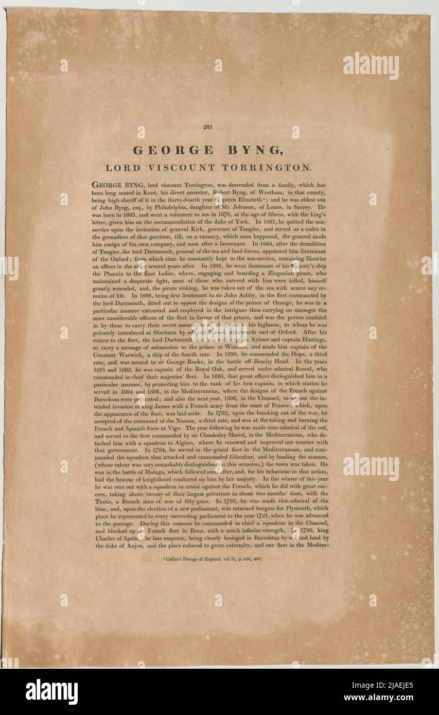 Lord viscount torrington hi-res stock photography and images - Alamy