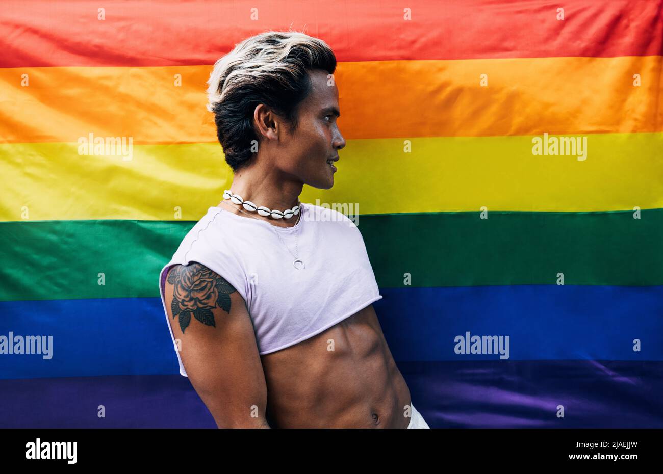 Side view stylish gay hi-res stock photography and images - Alamy