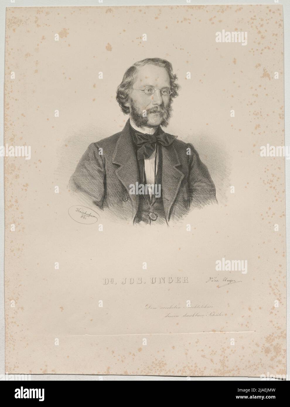 Dr. Jos. Unger ". Joseph Unger, lawyer and politician. Josef Kriehuber ...