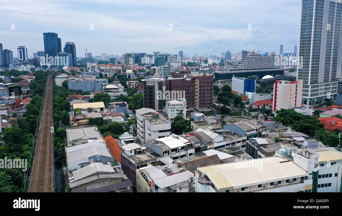 Aerial view jakarta lrt station hi-res stock photography and images - Alamy