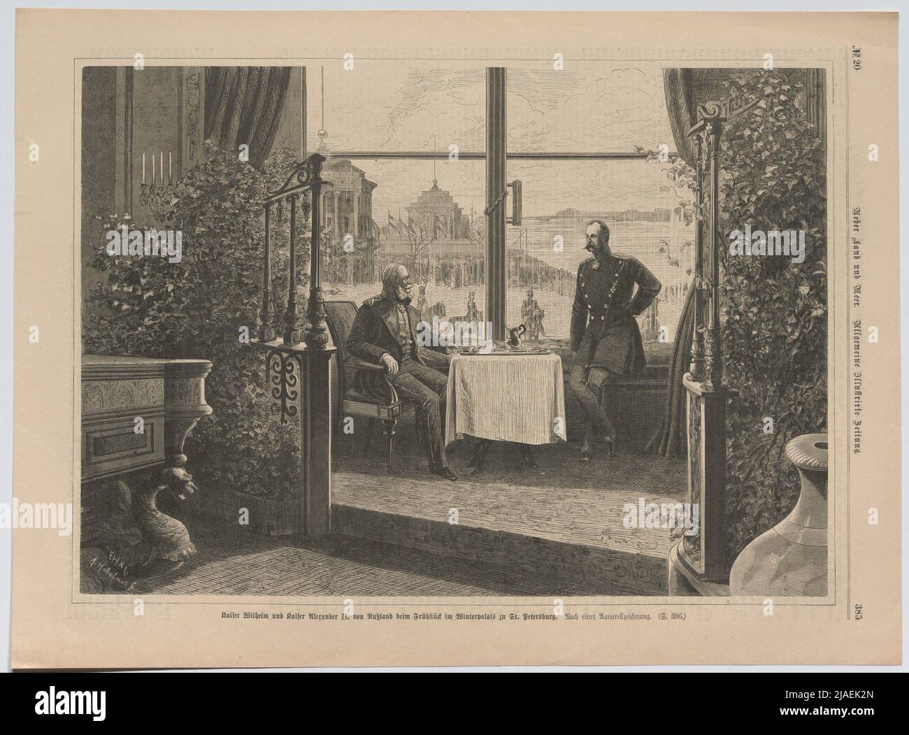 Kaiser Wilhelm and Emperor Alexander II of Russia at breakfast in ...