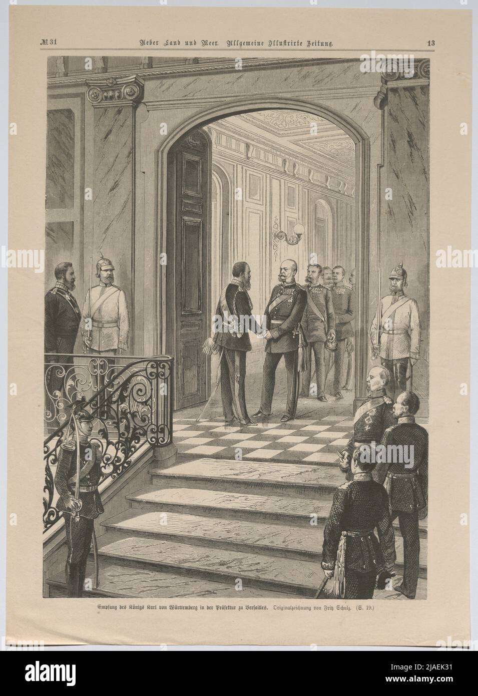 Reception of King Karl von Württemberg in the Prefecture of Versailles ...