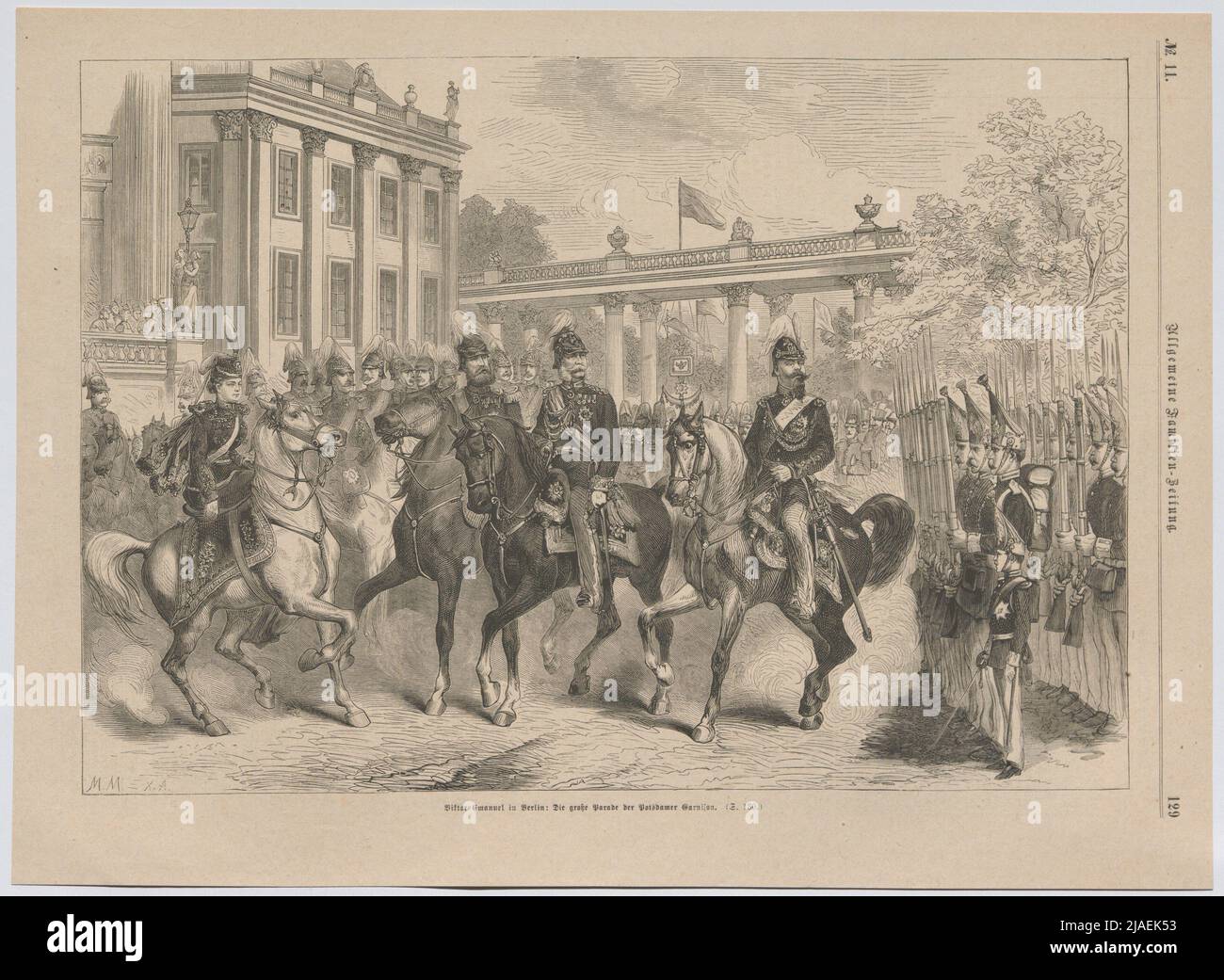 Viktor Emanuel in Berlin: The Great Parade of the Potsdamer Garrison ...